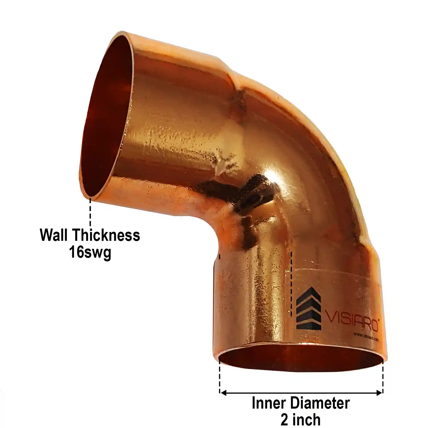 Visiaro Copper Elbow, Pipe Fittings, 90 Degrees, Inner Dia, 56% OFF