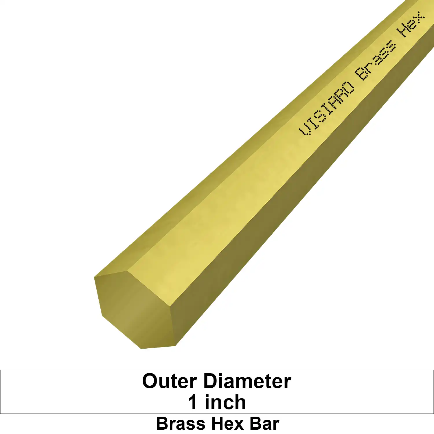 Visiaro Hard Brass Hex Bar with O.D 1 inch. 1 inch Brass Hex Bar