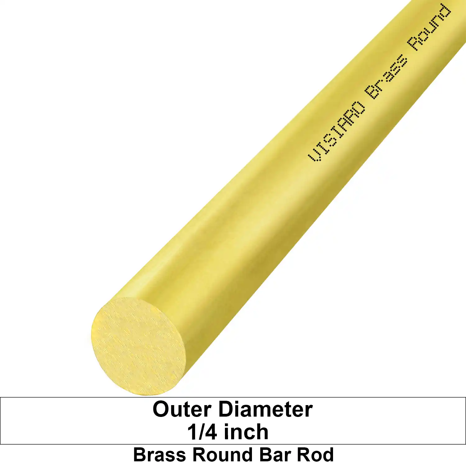Visiaro Hard Brass Round Rod with O.D 1/4 inch. 1/4 inch Brass Round Rod