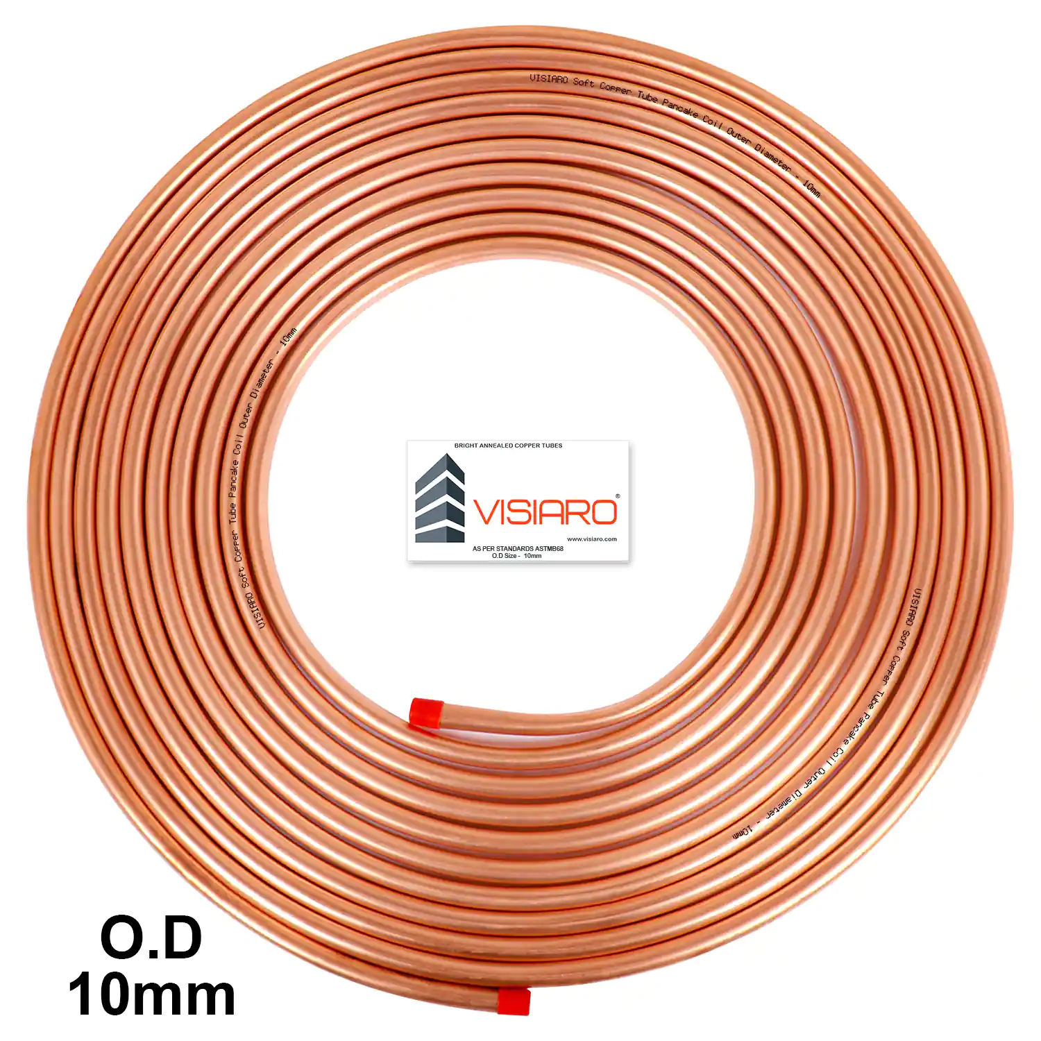 Visiaro Soft Copper Tubes with O.D 10 mm. 10 mm Soft Copper Tube